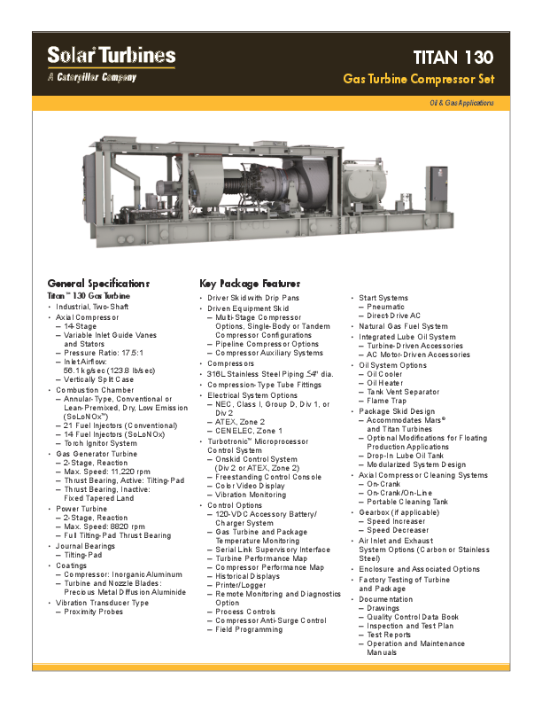 STI - Model Titan 130 - Gas Compressor Set - Brochure
