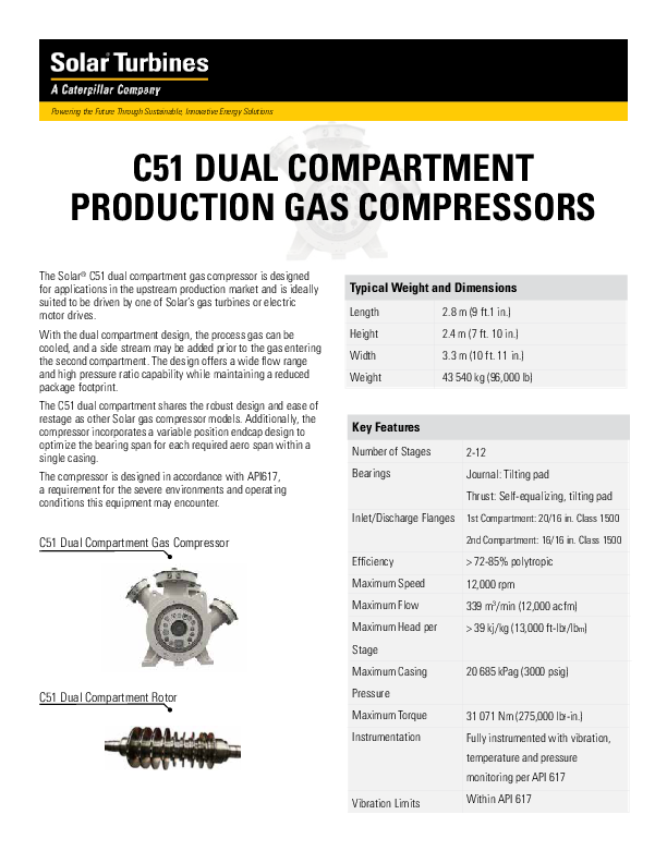 STI - Model C51 - Dual Compartment Gas Compressor - Brochure