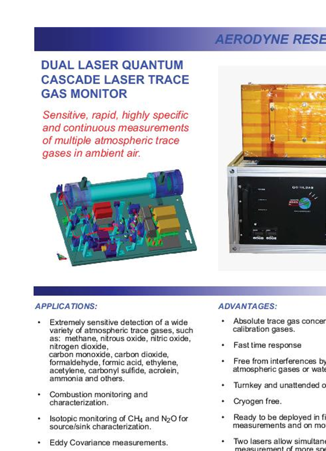 Aerodyne - Model TOF ACSM-X - Time-of-Flight Aerosol Chemical ...