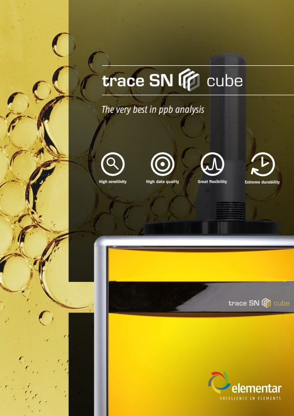 Elementar - Model trace SN cube - Sulfur and Nitrogen Analyzer - Brochure
