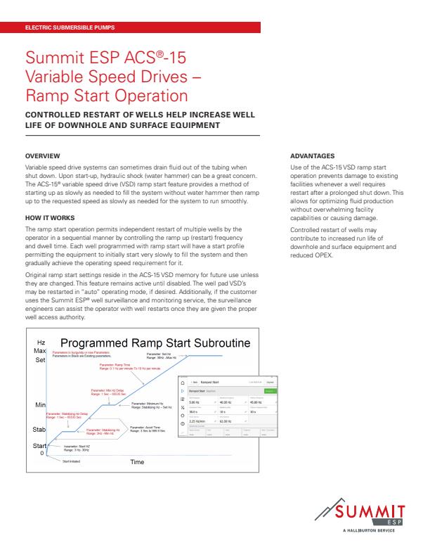Halliburton Summit - Model ESP ACS-15 - Variable Speed Drives - Brochure
