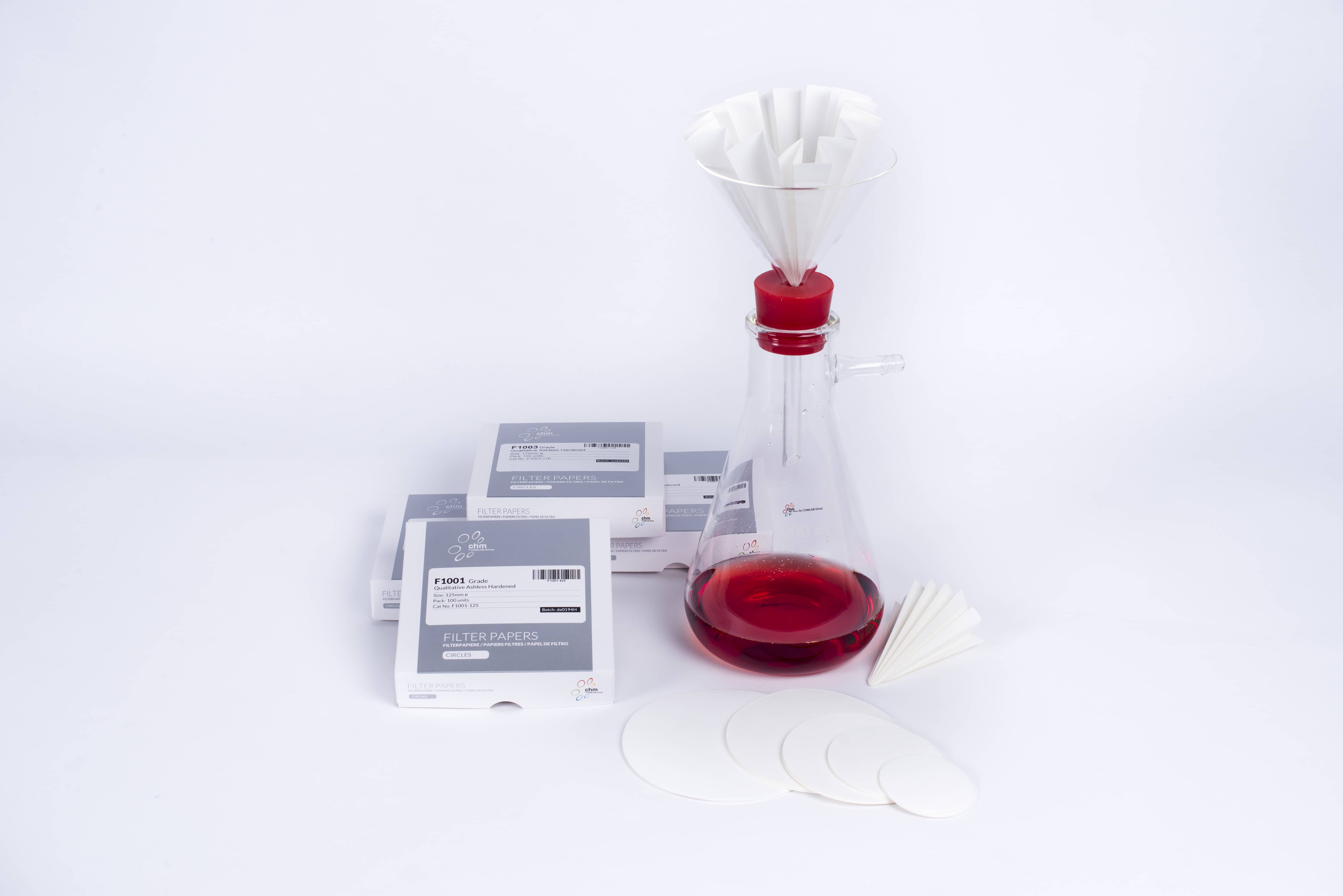 Chmlab F1007 Grade Ashless Hardened Filter Paper for Qualitative Analysis