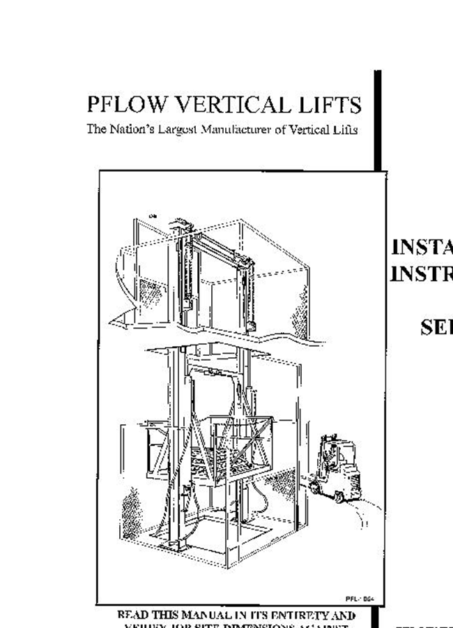 Pflow - Model 21 Series - Hydraulic Vertical Lift - Brochure