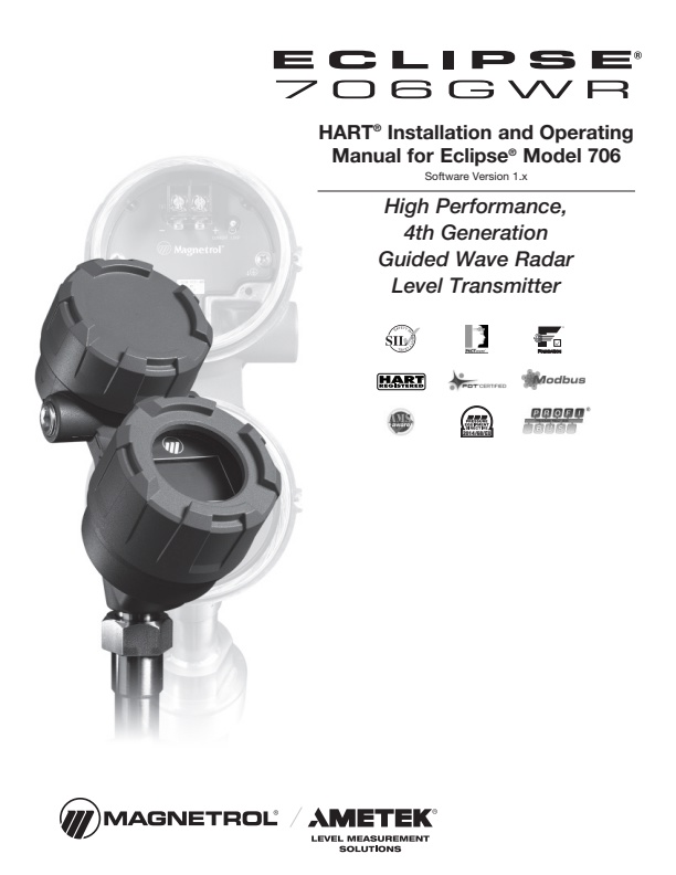 Magnetrol - Model Eclipse 706 - Guided Wave Radar Transmitter - Manual