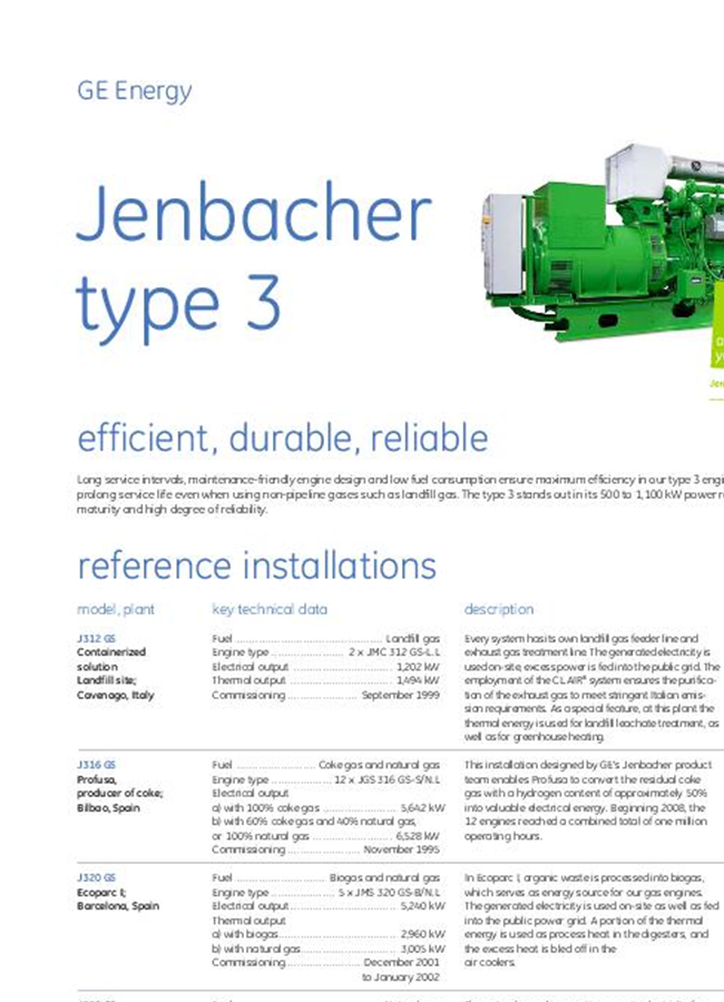 GE - Model 6B.03 - Gas Turbine -Brochure