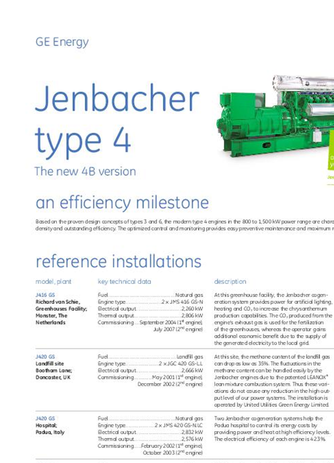 GE - Model 9F - Gas Turbine - Brochure