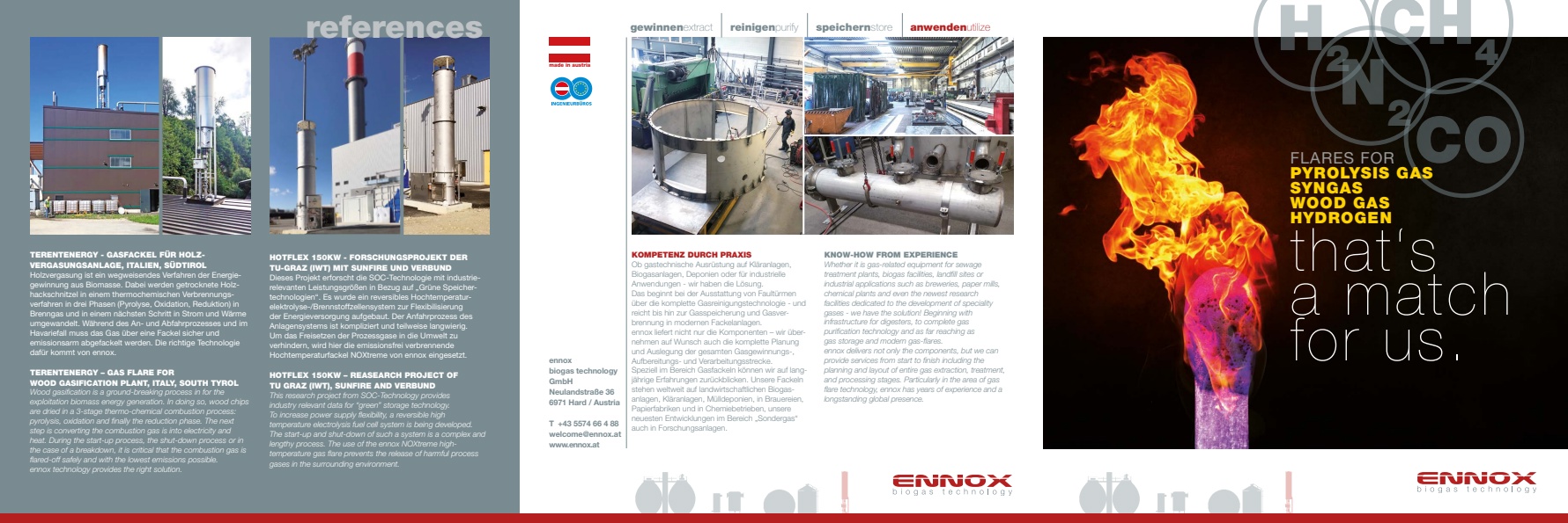 Ennox - Flares for Pyrolysis Gas, Syngas and Wood Gas - Brochure