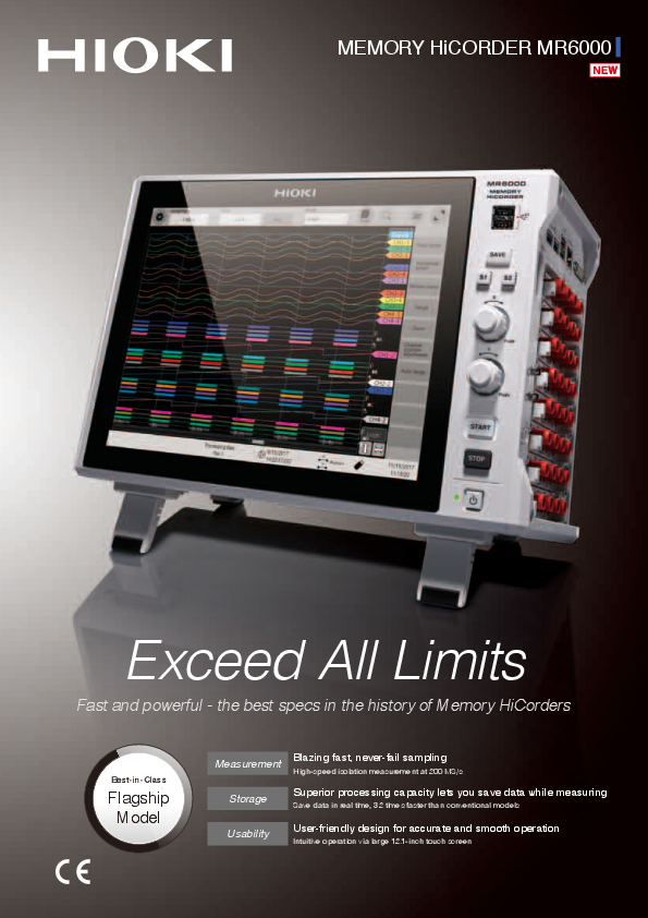 Hioki - Model MR8740T - Memory Hicorder - Brochure