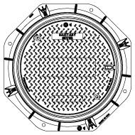 EJ-Group COM320159A01 5" Tall Composite Manhole Assembly