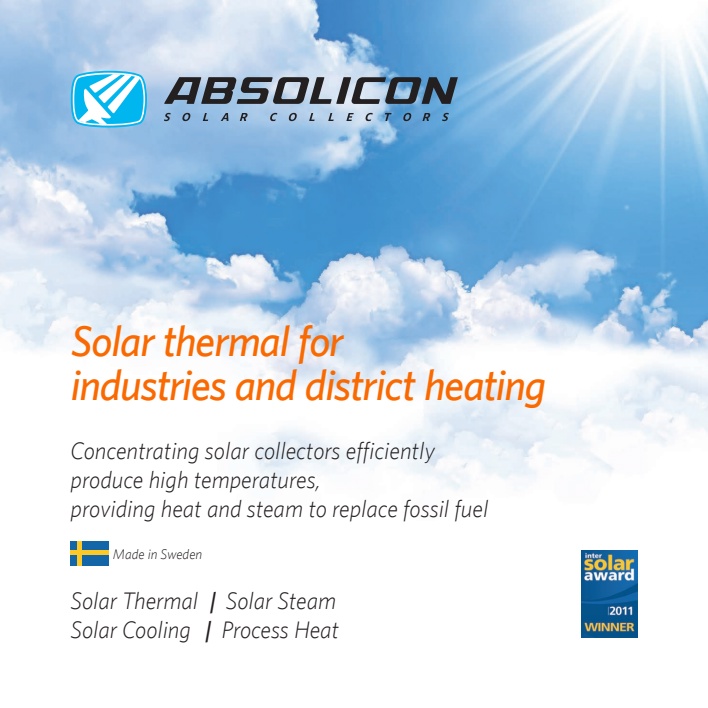 Absolicon - Model T160 - Solar Collectors - Brochure
