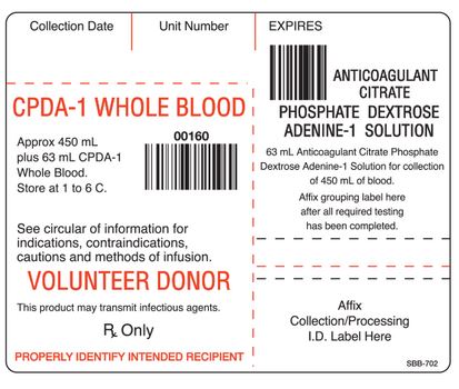 Shamrock SBB-702 Blood Bag Base Labels With Codabar Symbology