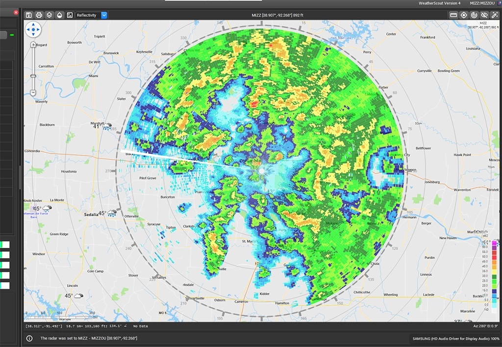 EWR WeatherScout Radar Control and Display Software