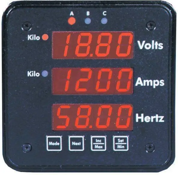 Weschler 2493 Power Series Plus Digital Switchboard Power Meter