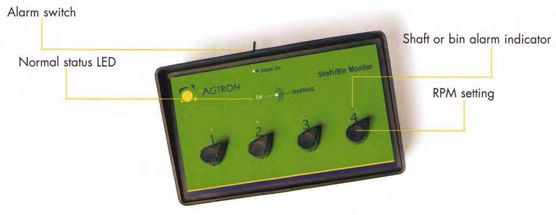 Agtron 4 Channel Shaft and Seed Bin Monitor