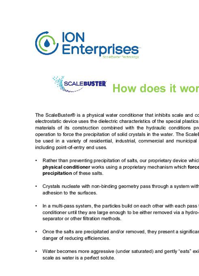 ScaleBuster - How it Works - Brochure