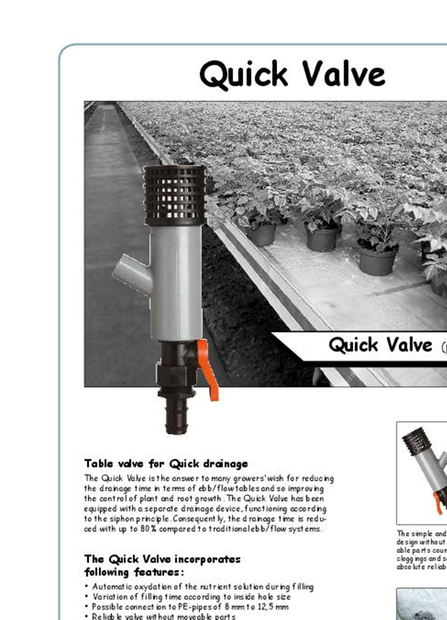 Quick - Valves - Datasheet