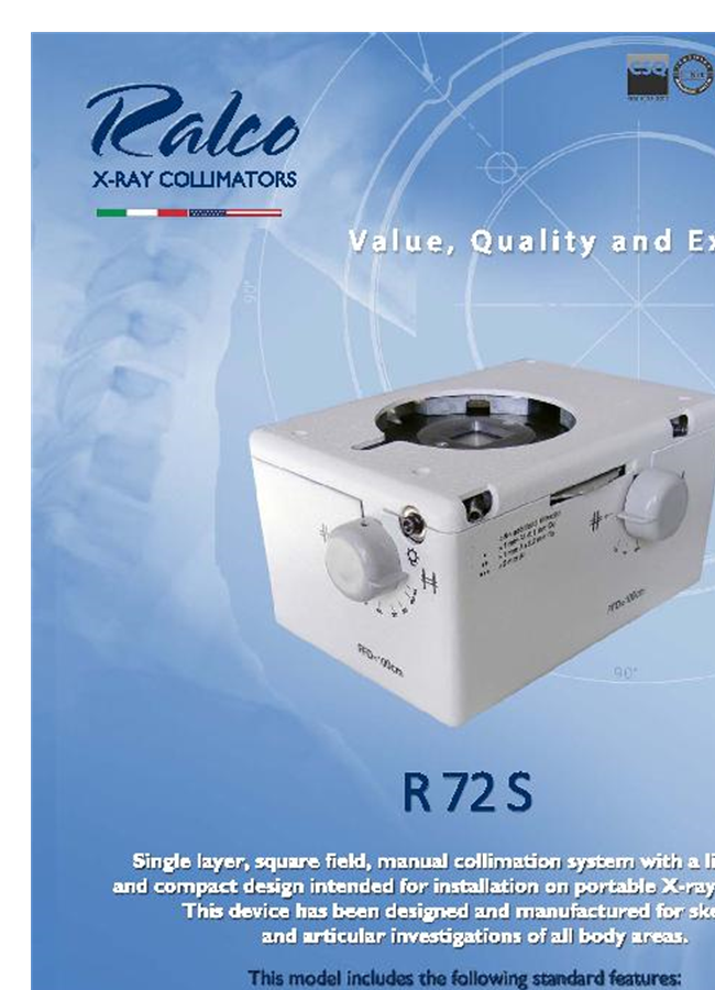 Ralco - Model R 221 ACS- R 221 ACS DHHS - Automatic Collimator - Brochure