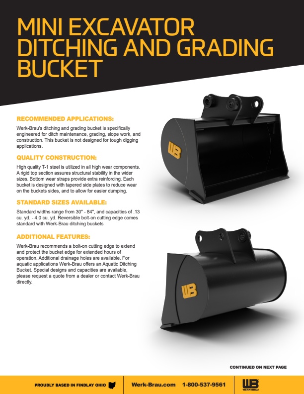 Werk Brau - Ditching & Grading Bucket - Brochure
