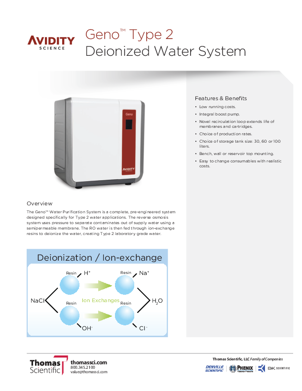Avidity - Model Duo - Two-In-One Water Purification System - Brochure