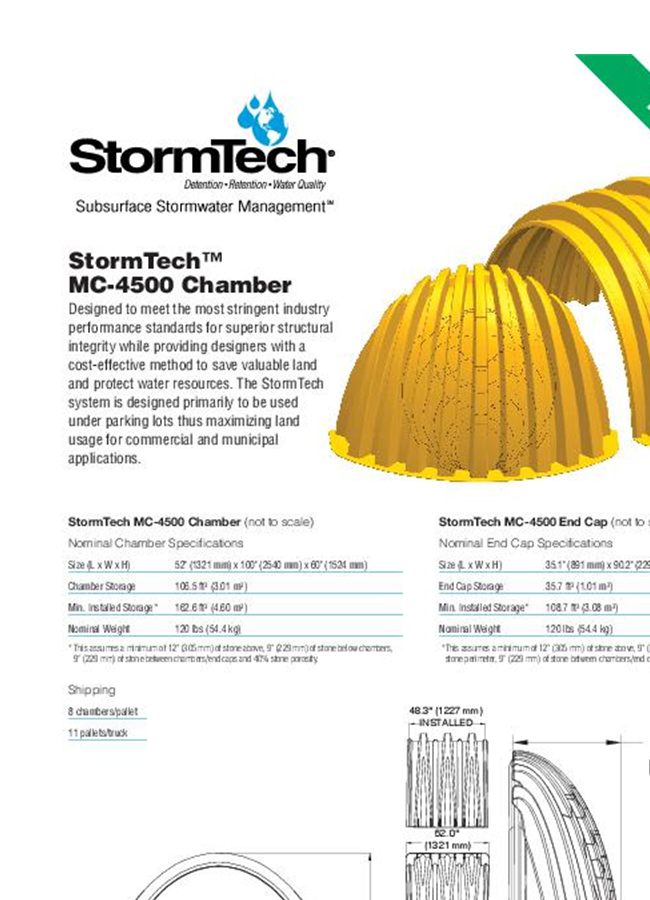 StormTech - Model SC-800 - Stormwater Chamber - Brochure