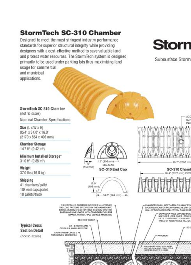 StormTech - Model MC-3500 - Stormwater Chamber - Brochure