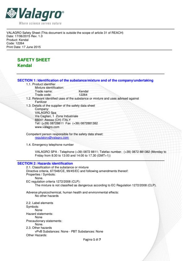 Kendal - Plant Biostimulants - Brochure