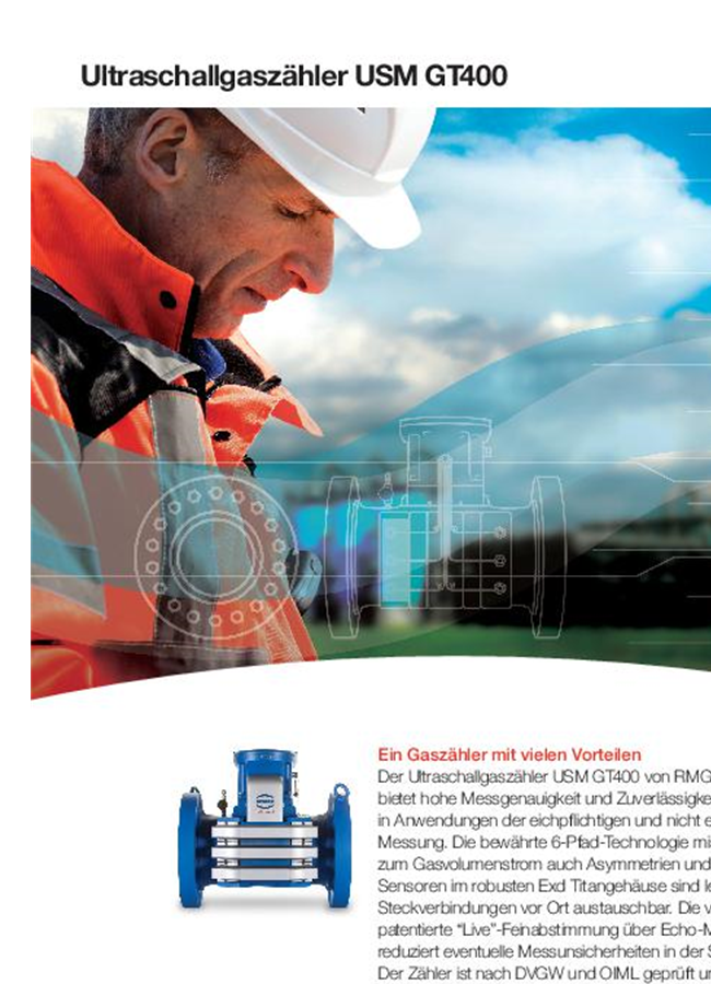RMG - Model USM GT400-6P - Ultrasonic Gas Meter - Brochure