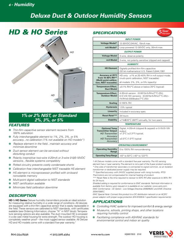 RLE - Model TH140-O - Wired Outdoor Temperature and Humidity Sensor ...