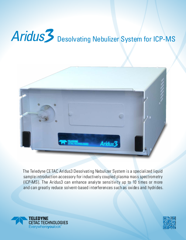 Aridus3 - Desolvating Nebulizer System for ICP-MS - Brochure