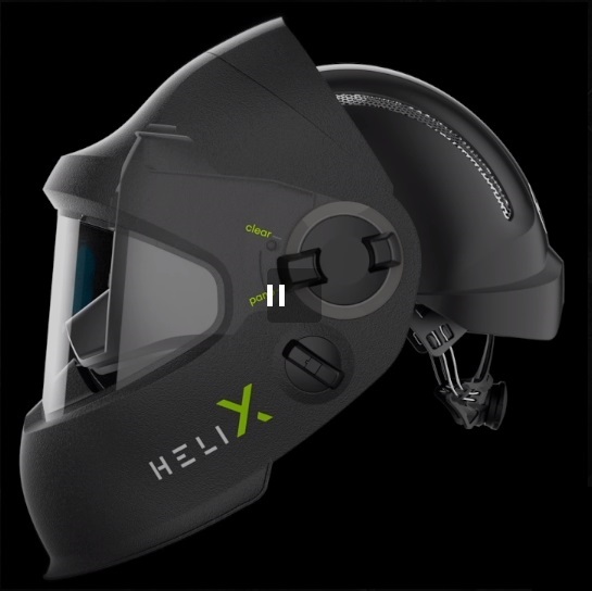 Helix Quattro Welding Helmets with Swiss Air