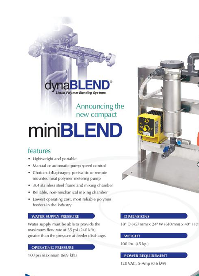 Fluid Dynamics miniBLEND - L4S Series - Liquid Polymer Blending System ...