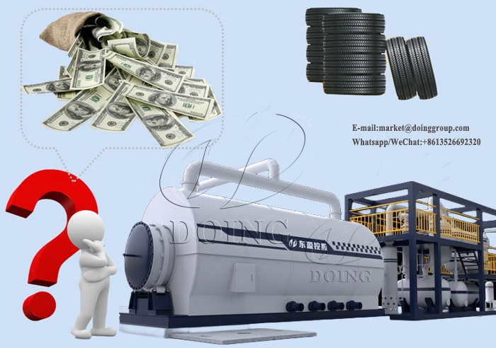 Waste tyre to oil pyrolysis plant
