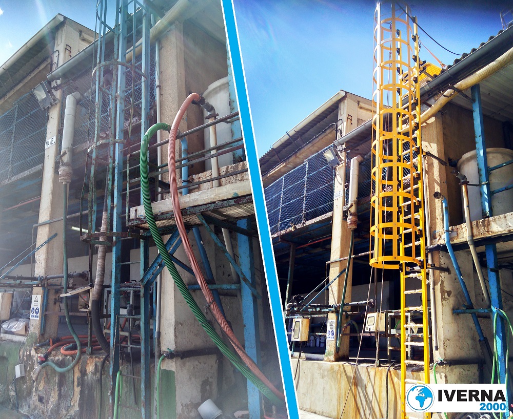 IVERNA 2000 GRP Cat Ladder with Safety Cage