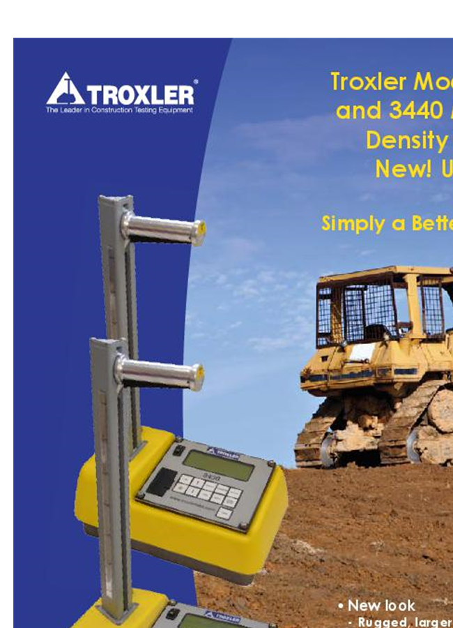 Troxler - Model EGauge Combo 4540 - Asphalt & Soil Density Gauge - Brochure