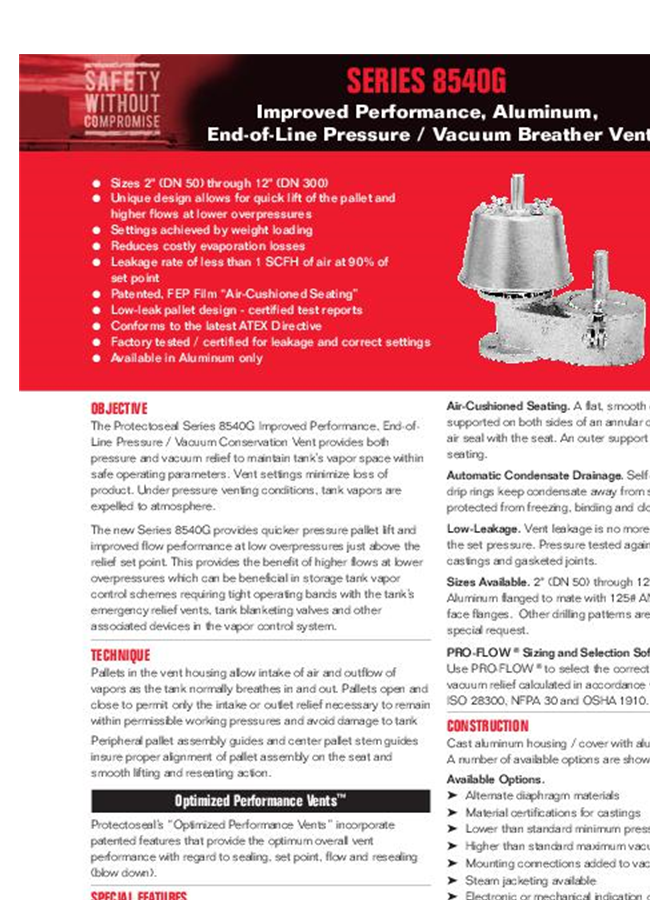 Protectoseal - Model 830E - End-of-Line Conservation Vent and Flame ...