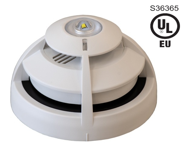 COFEM A50xxLD Addressable detector built-in with SOUNDER & FLASH and UL.