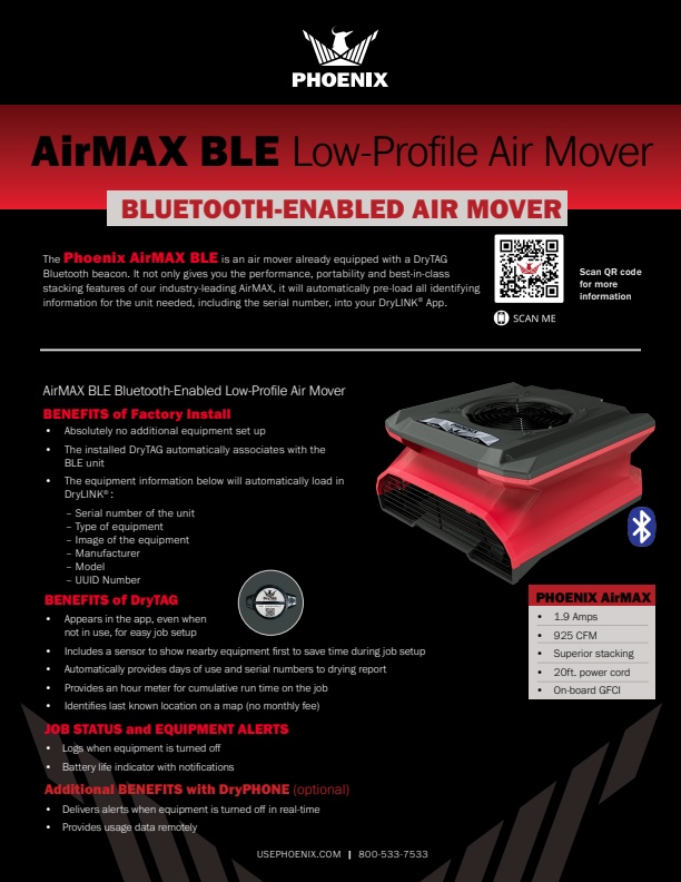 Phoenix AirMAX - Model BLE - Bluetooth-Enabled Low-Profile Radial Air ...